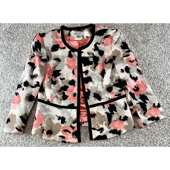 Kasper | Jackets & Coats | Kasper Separates Coral Floral Career Blazer ...